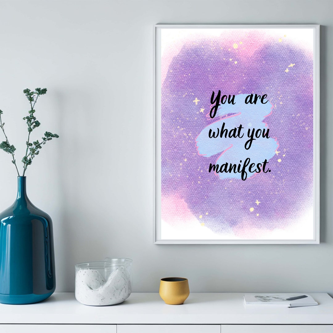 Motivational Wall Art,manifest, Quote Wall Art, Digital Print Download ...