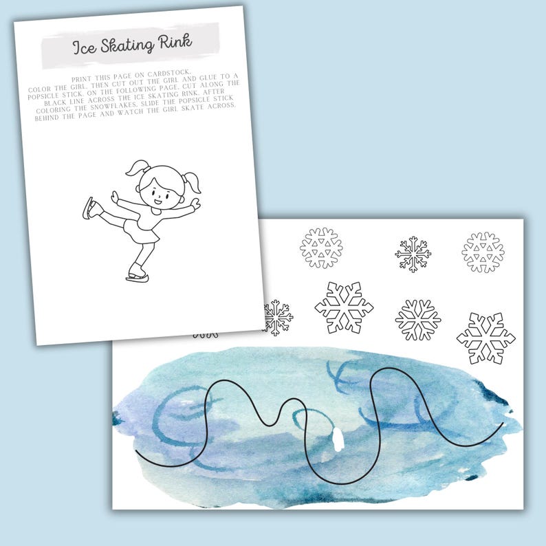 Sledding and Ice Skating Mini Unit Study, Christmas Printable ...