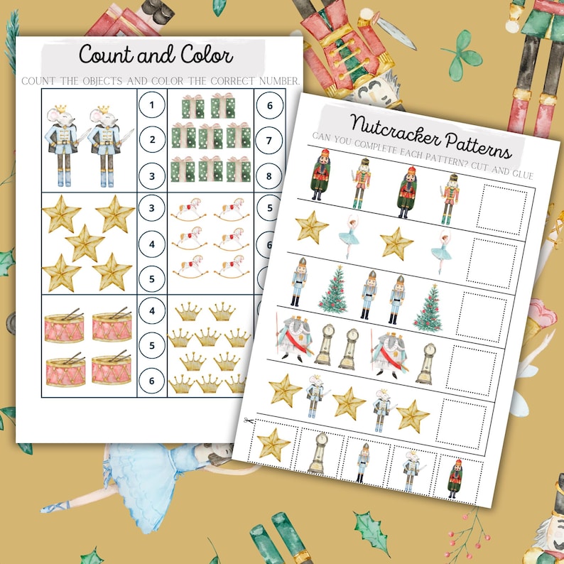 NUTCRACKER Mini Unit Study, Christmas Printable Worksheets, Homeschool ...