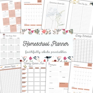 HOMESCHOOL PLANNER, Lesson Plan Pages, Lesson Planner Bundle, Lesson ...