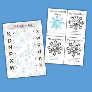 SNOWFLAKE Mini Unit Study, Christmas Printable Worksheets, Homeschool ...