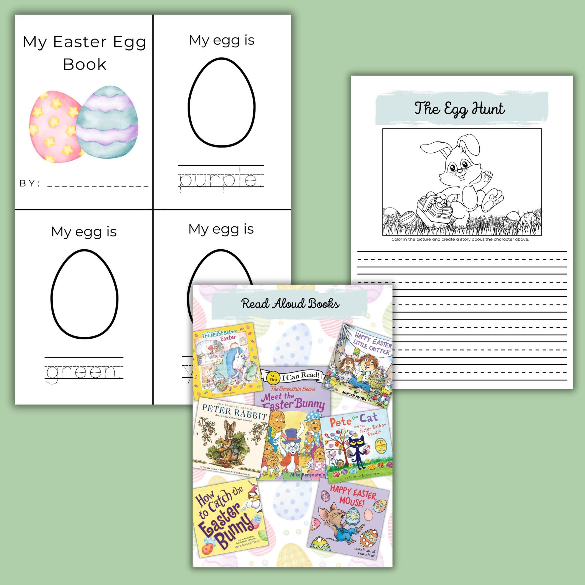 Easter EGGS and BUNNIES Mini Unit Study, Spring Activities, Activity ...