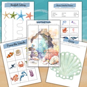 OCEAN Unit Study, Vocabulary, Anatomy, Montessori, Homeschool Printable ...