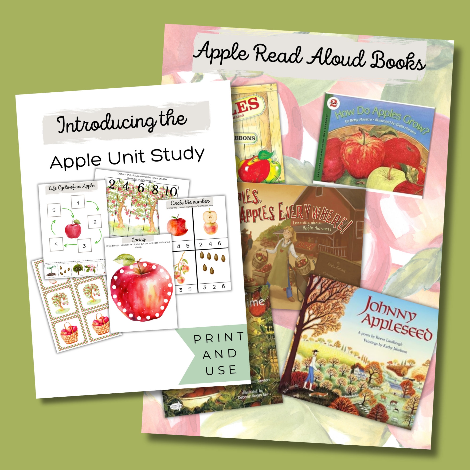 APPLE Mini Unit Study, Life Cycle, Anatomy, Nature Study, Science ...