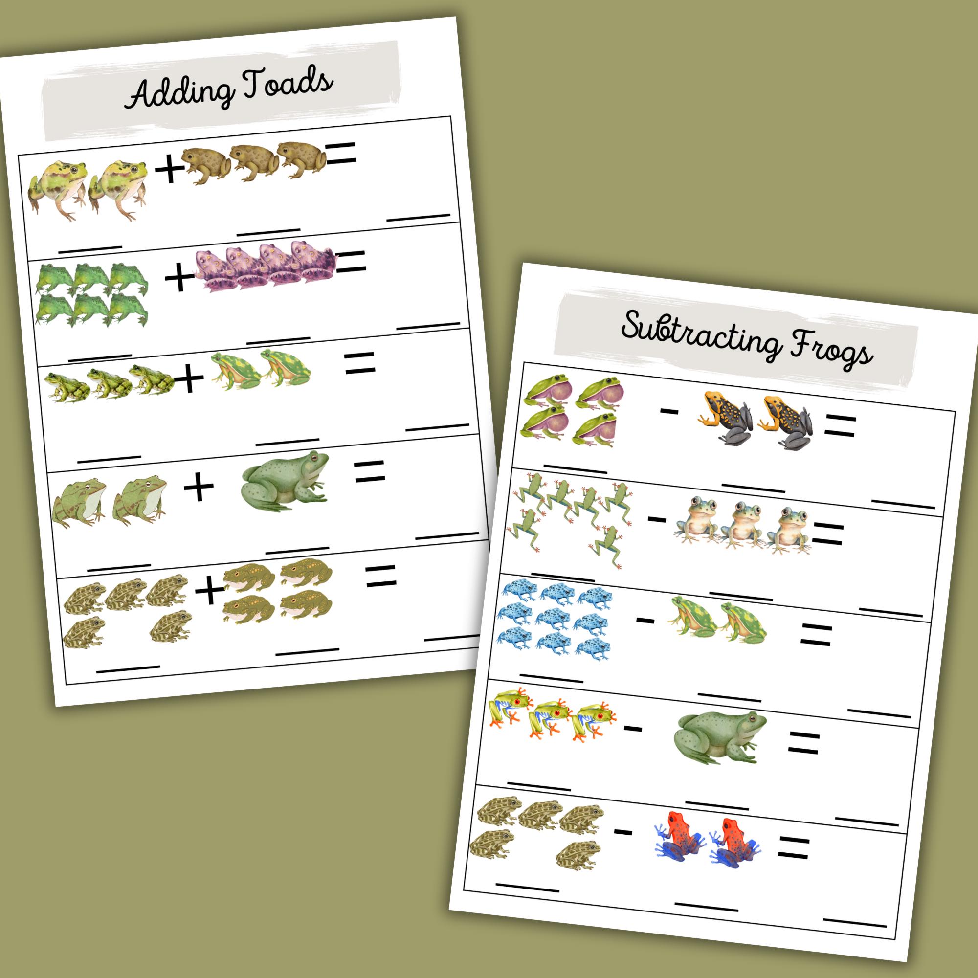 FROGS and TOADS Mini Unit Study, Frog Anatomy , Handwriting, Printable ...
