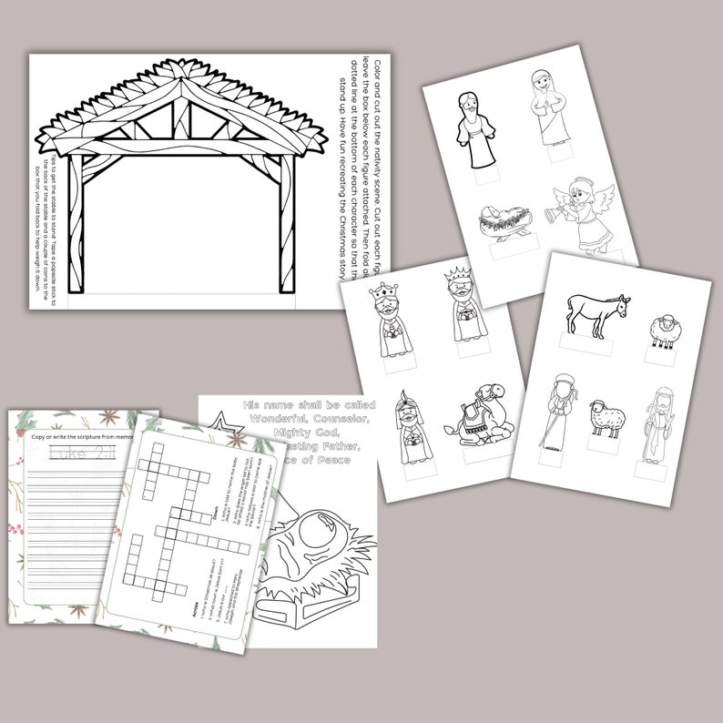 NATIVITY Unit Study, Jesus Birth Story, Homeschool Printable ...