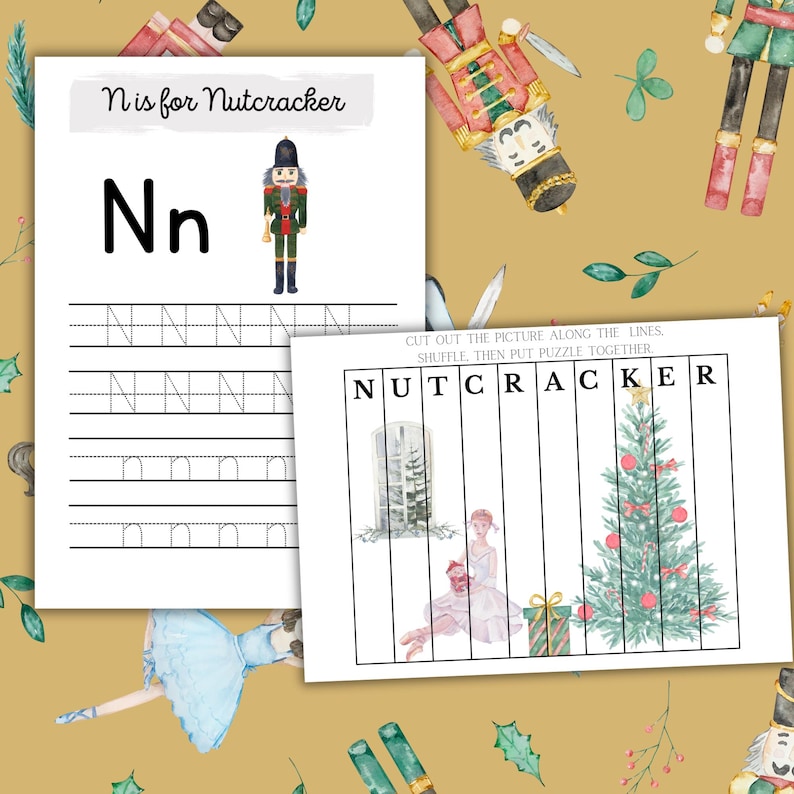 NUTCRACKER Mini Unit Study, Christmas Printable Worksheets, Homeschool ...