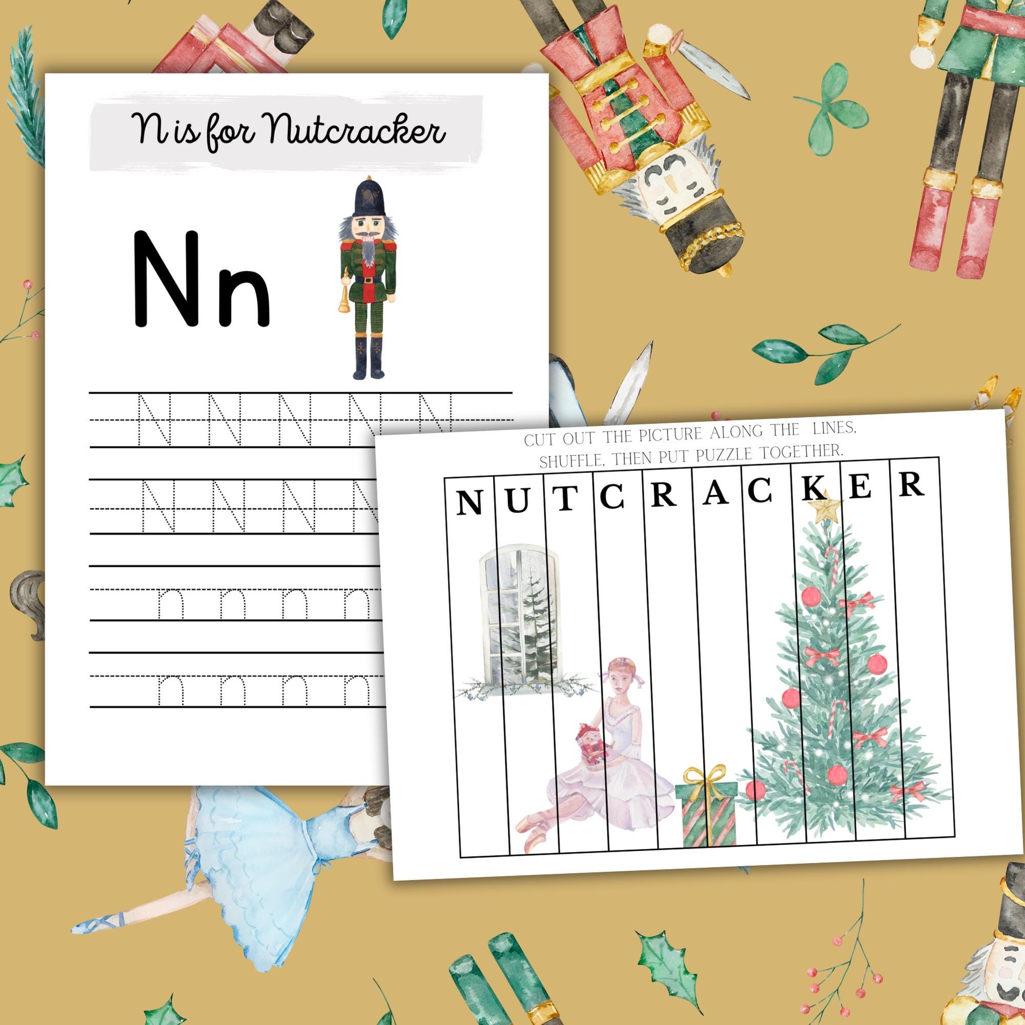 NUTCRACKER Mini Unit Study, Christmas Printable Worksheets, Homeschool ...