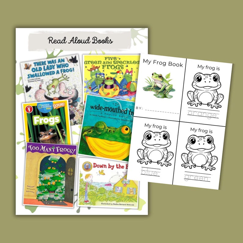 FROGS and TOADS Mini Unit Study, Frog Anatomy , Handwriting, Printable ...