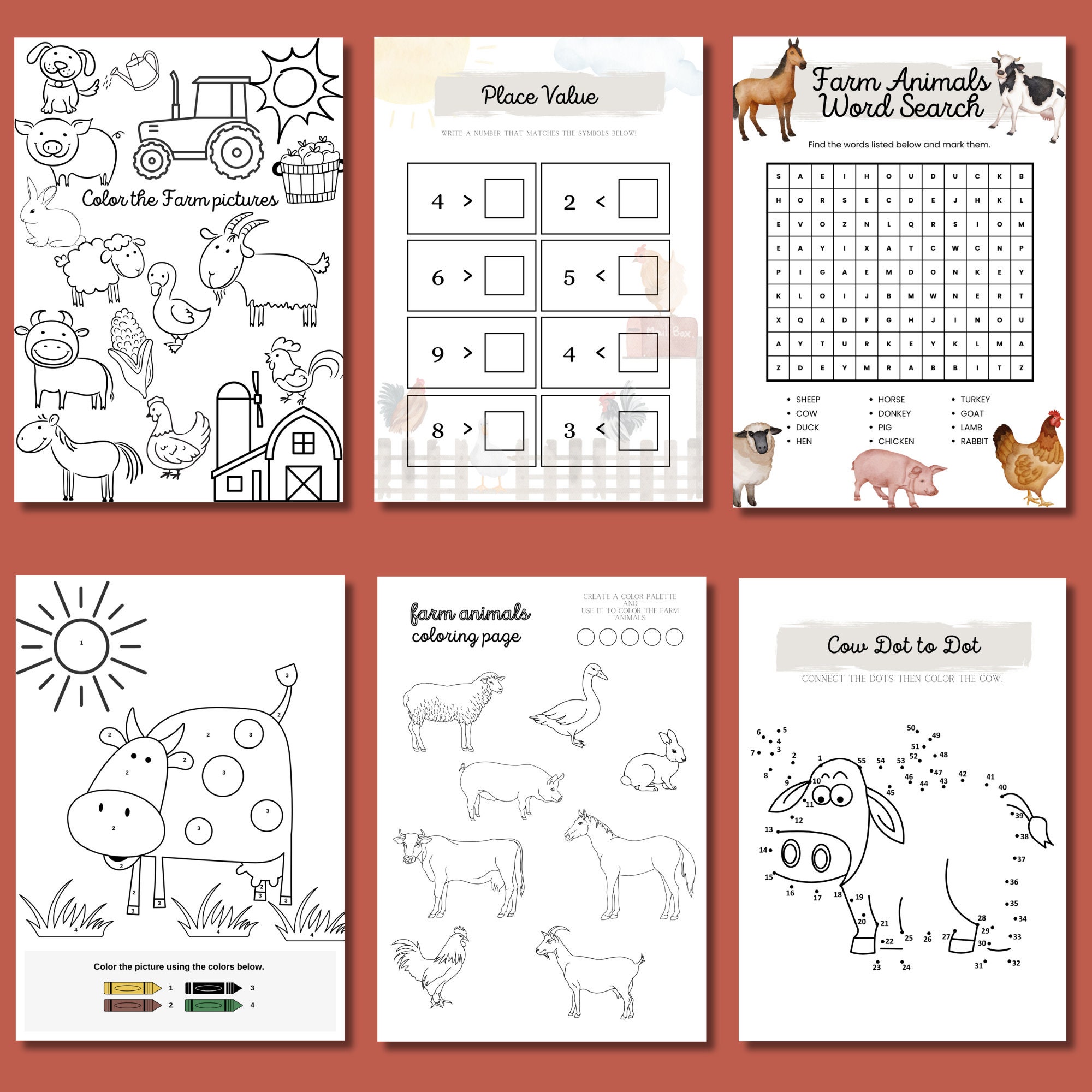 FARM Unit Study, Vocabulary, Anatomy, Montessori, Homeschool Printable ...