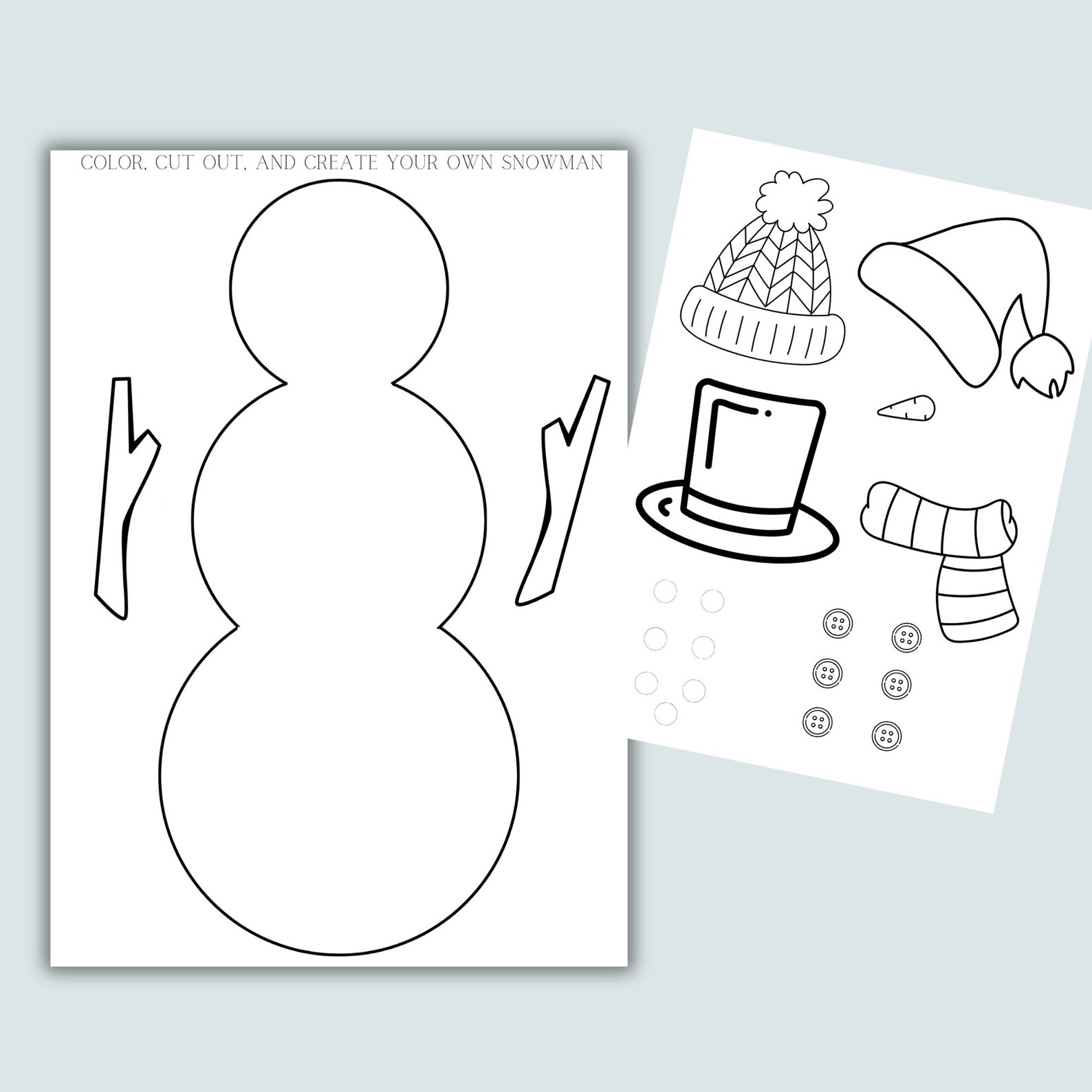 SNOWMEN Mini Unit Study, Christmas Printable Worksheets, Homeschool ...
