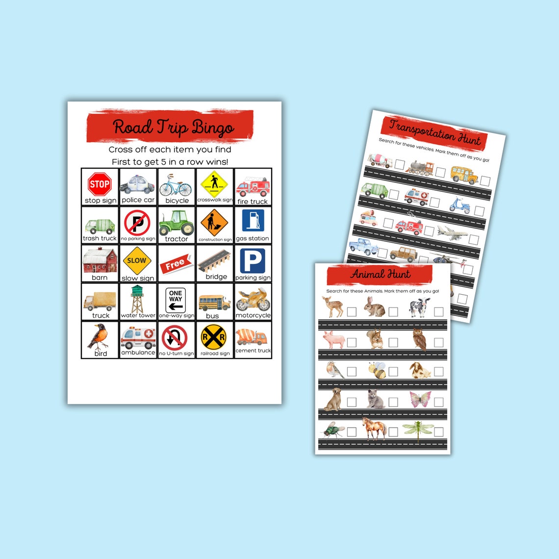 ROAD TRIP Activity Pack, Kids Road Trip Games Printable, Family Road ...