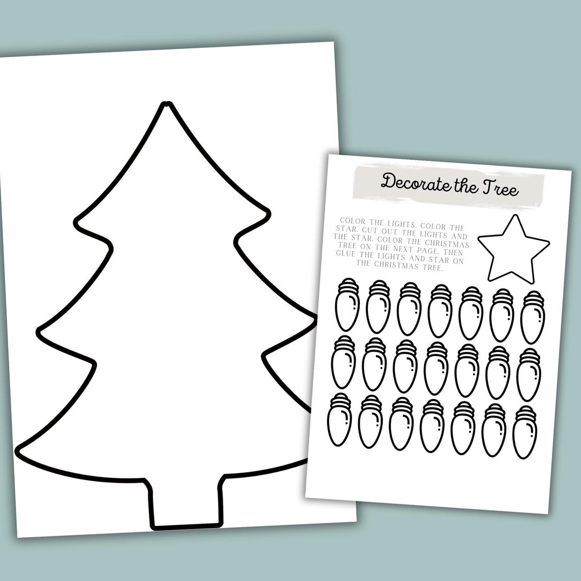Christmas LIGHTS Mini Unit Study, Christmas Printable Worksheets ...