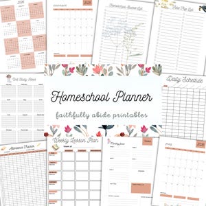 HOMESCHOOL PLANNER, Lesson Plan Pages, Lesson Planner Bundle, Lesson ...