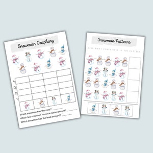 SNOWMEN Mini Unit Study, Christmas Printable Worksheets, Homeschool ...
