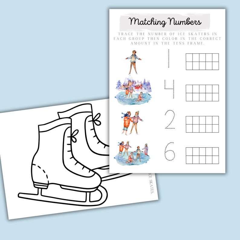 Sledding and Ice Skating Mini Unit Study, Christmas Printable ...