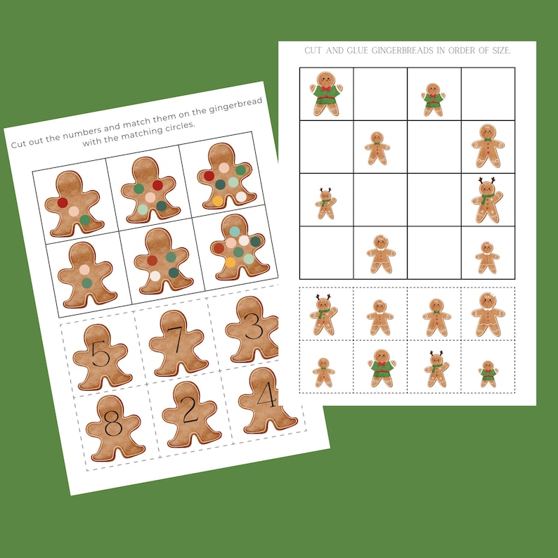GINGERBREAD Mini Unit Study, Christmas Printable Worksheets, Homeschool ...