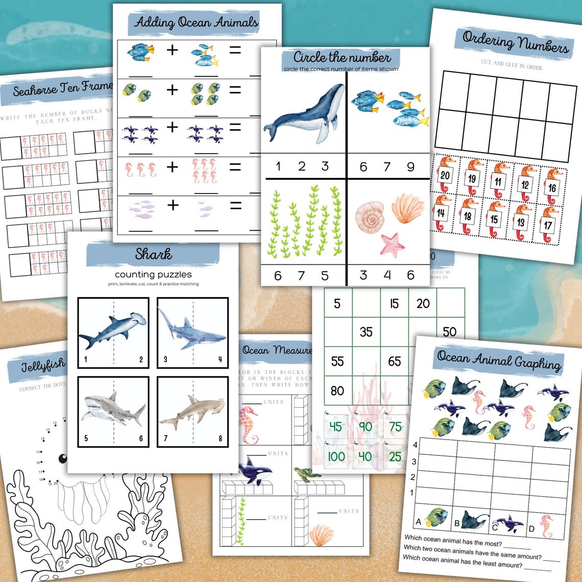 OCEAN Unit Study, Vocabulary, Anatomy, Montessori, Homeschool Printable ...