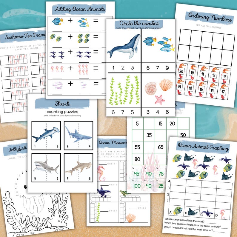 OCEAN Unit Study, Vocabulary, Anatomy, Montessori, Homeschool Printable ...