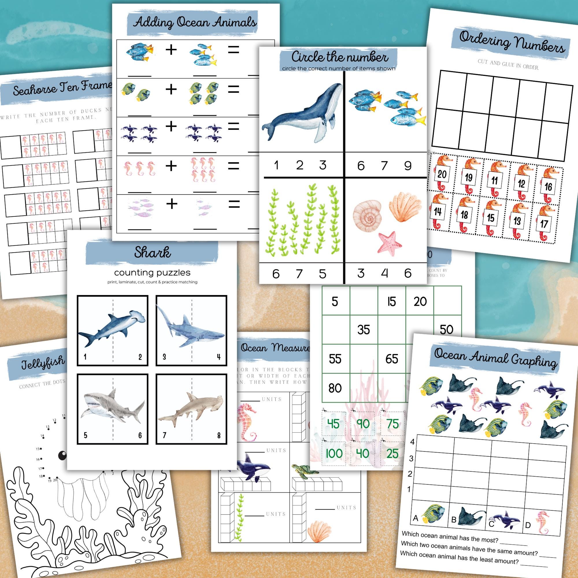 OCEAN Unit Study, Vocabulary, Anatomy, Montessori, Homeschool Printable ...
