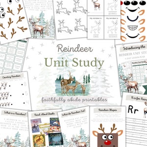 REINDEER Mini Unit Study, Life Cycle, Anatomy, Nature Study, Homeschool ...