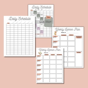 HOMESCHOOL PLANNER, Lesson Plan Pages, Lesson Planner Bundle, Lesson ...