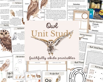 OWLS Unit Study, Life Cycle, Anatomy, Nature Study, Science, Homeschool ...