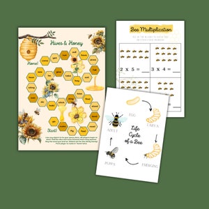 HONEY BEE Unit Study, 2nd to 5th Grade, Life Cycle, Anatomy, Nature ...