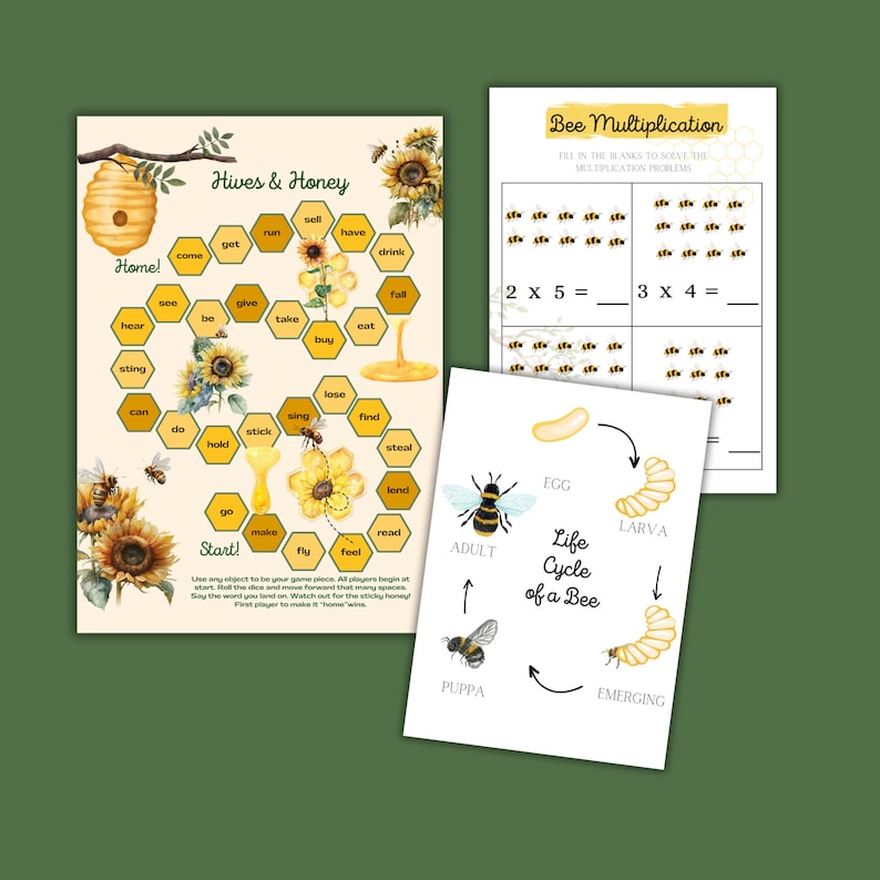 HONEY BEE Unit Study, 2nd to 5th Grade, Life Cycle, Anatomy, Nature ...