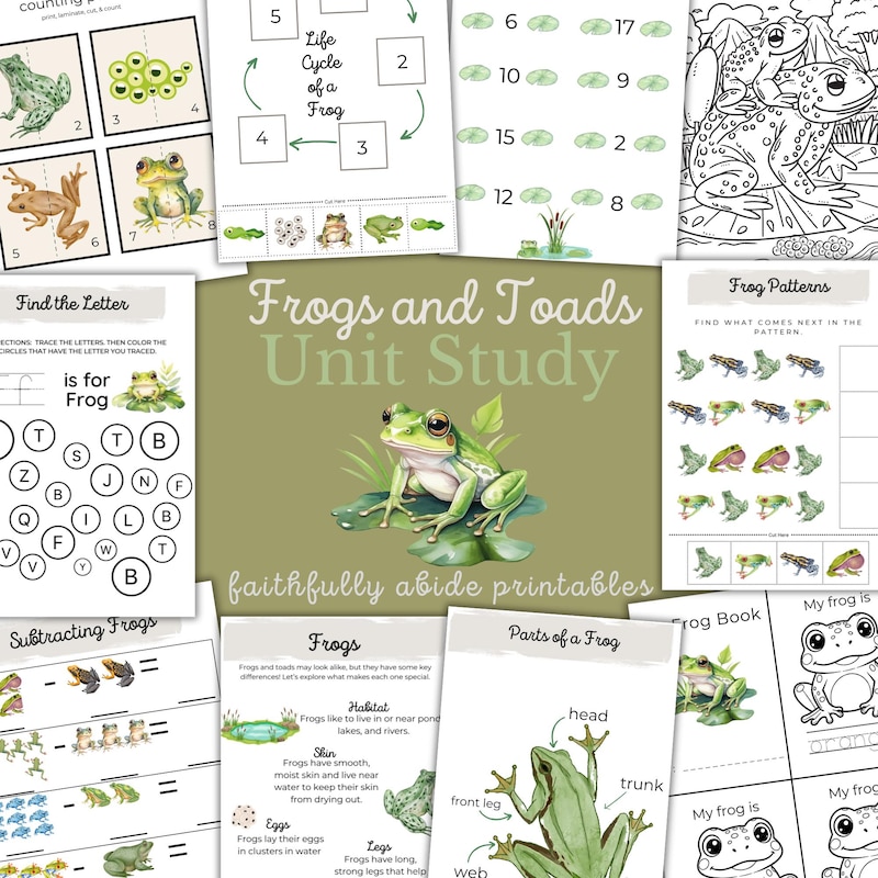 Frog Anatomy Printables - Etsy UK