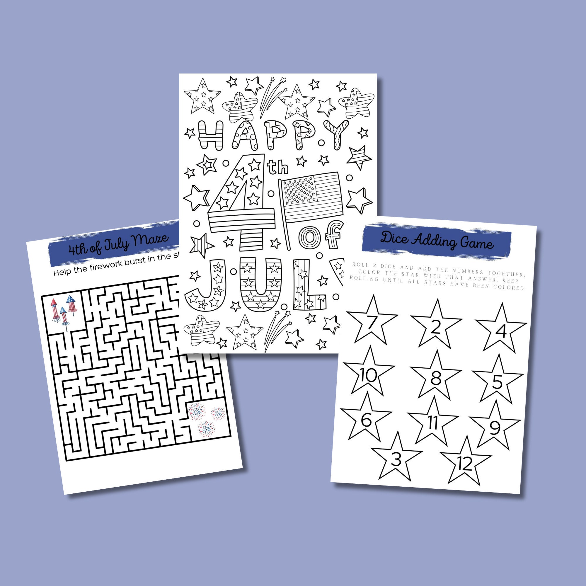 INDEPENDENCE Day Mini Unit Study, 4th of July Activities, Numbers, Red ...