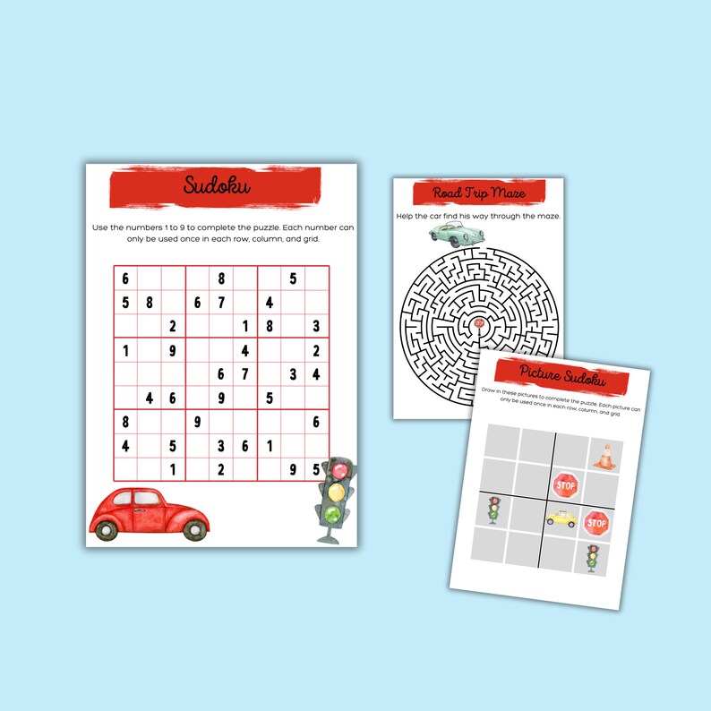 ROAD TRIP Activity Pack, Kids Road Trip Games Printable, Family Road ...