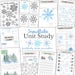SNOWFLAKE Mini Unit Study, Christmas Printable Worksheets, Homeschool ...