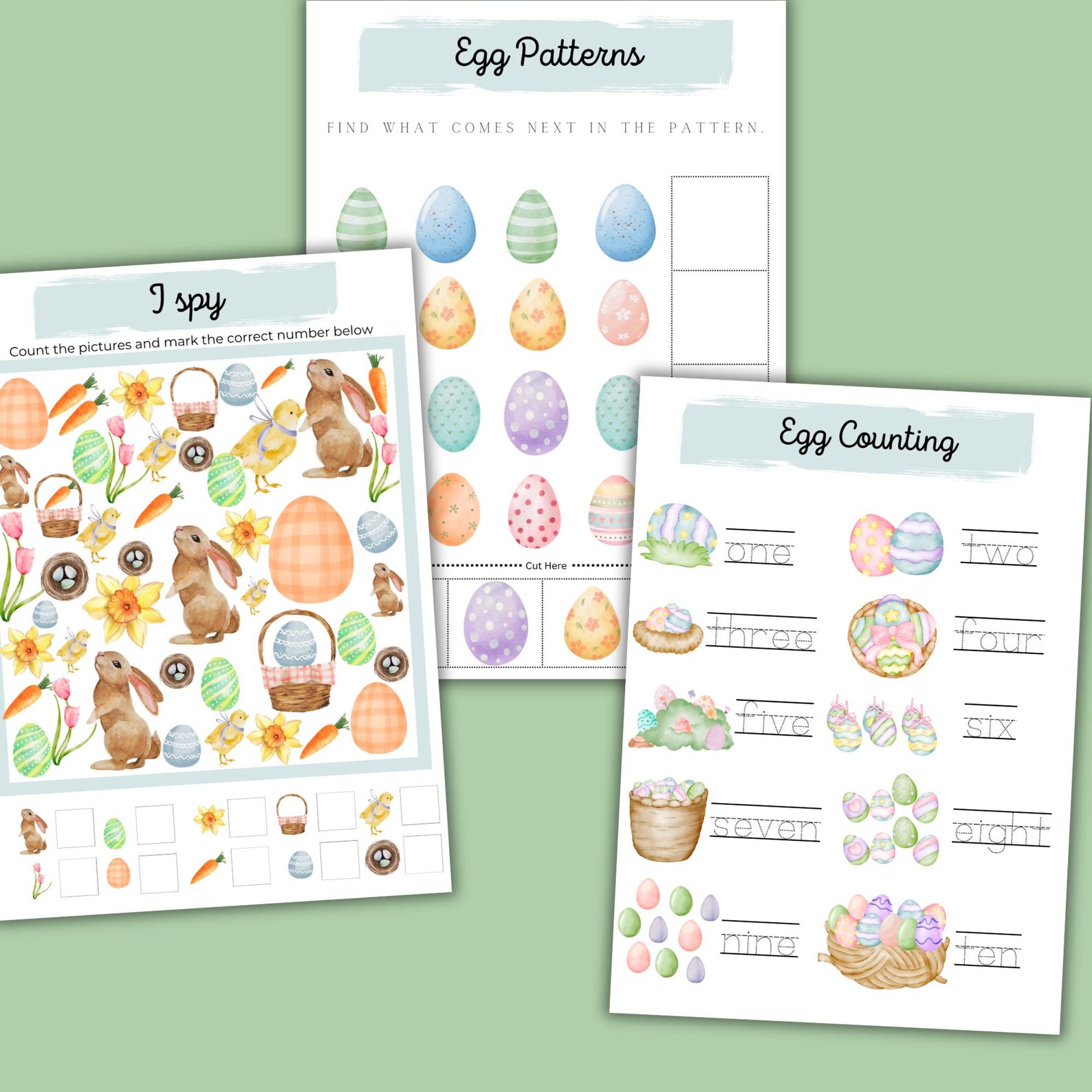 Easter EGGS and BUNNIES Mini Unit Study, Spring Activities, Activity ...