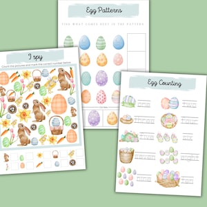 Easter EGGS and BUNNIES Mini Unit Study, Spring Activities, Activity ...