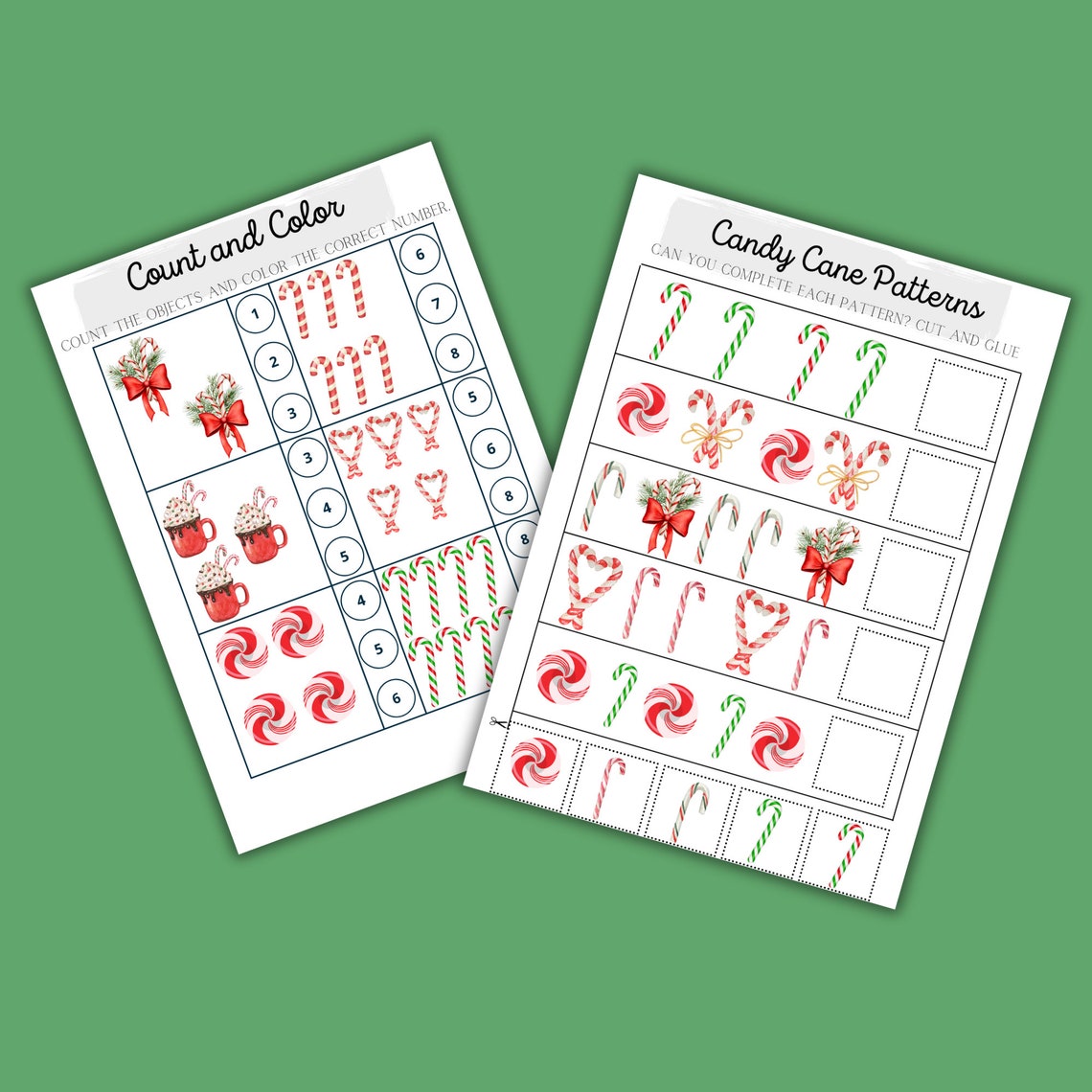 CANDY CANE Mini Unit Study, Christmas Printable Worksheets, Homeschool ...