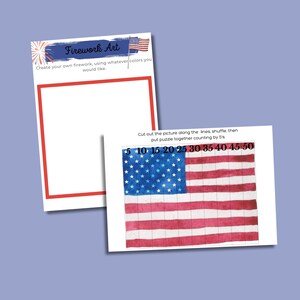 INDEPENDENCE Day Mini Unit Study, 4th of July Activities, Numbers, Red ...