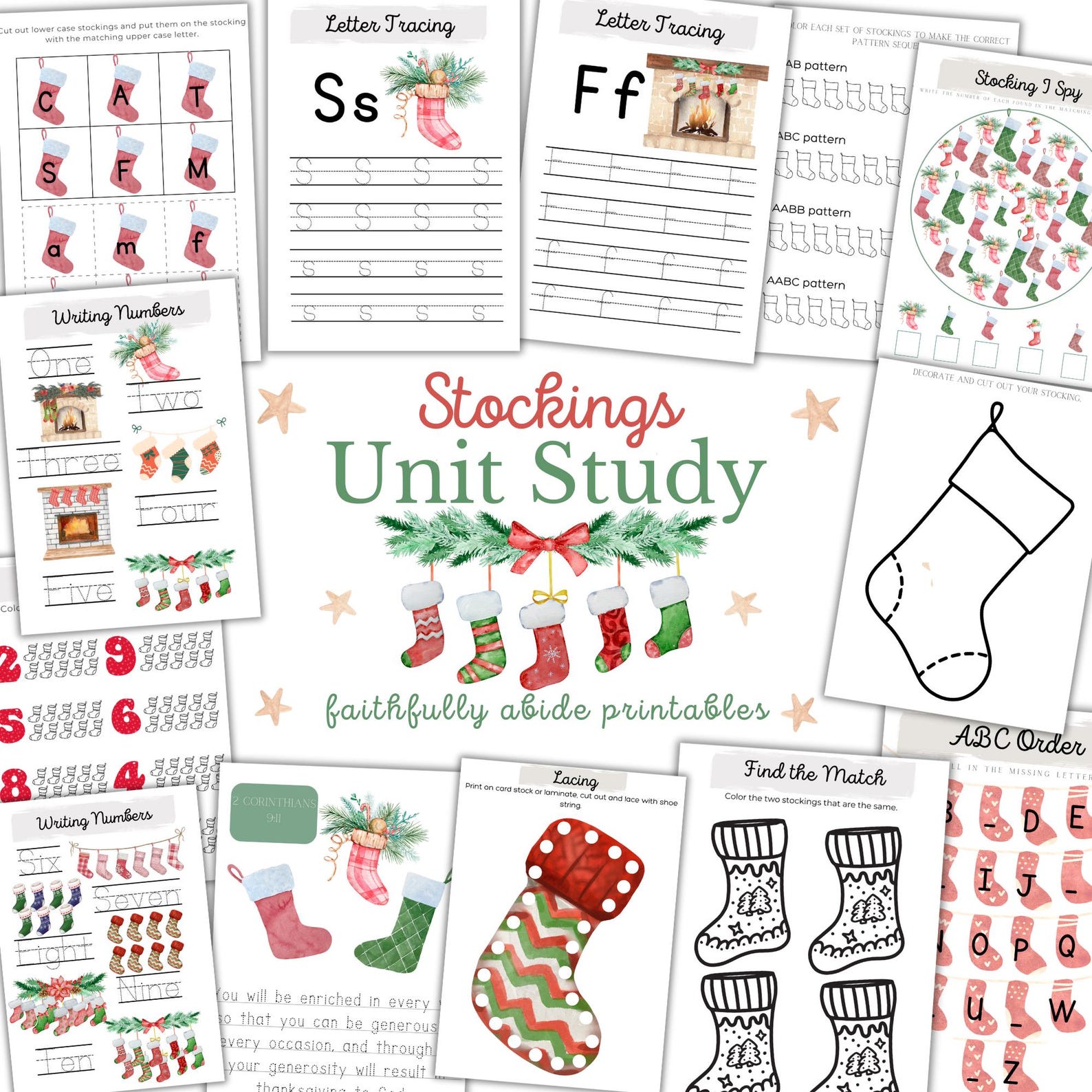 HOLIDAY Bundle Unit Study, Christmas Themed Printable, Christmas ...