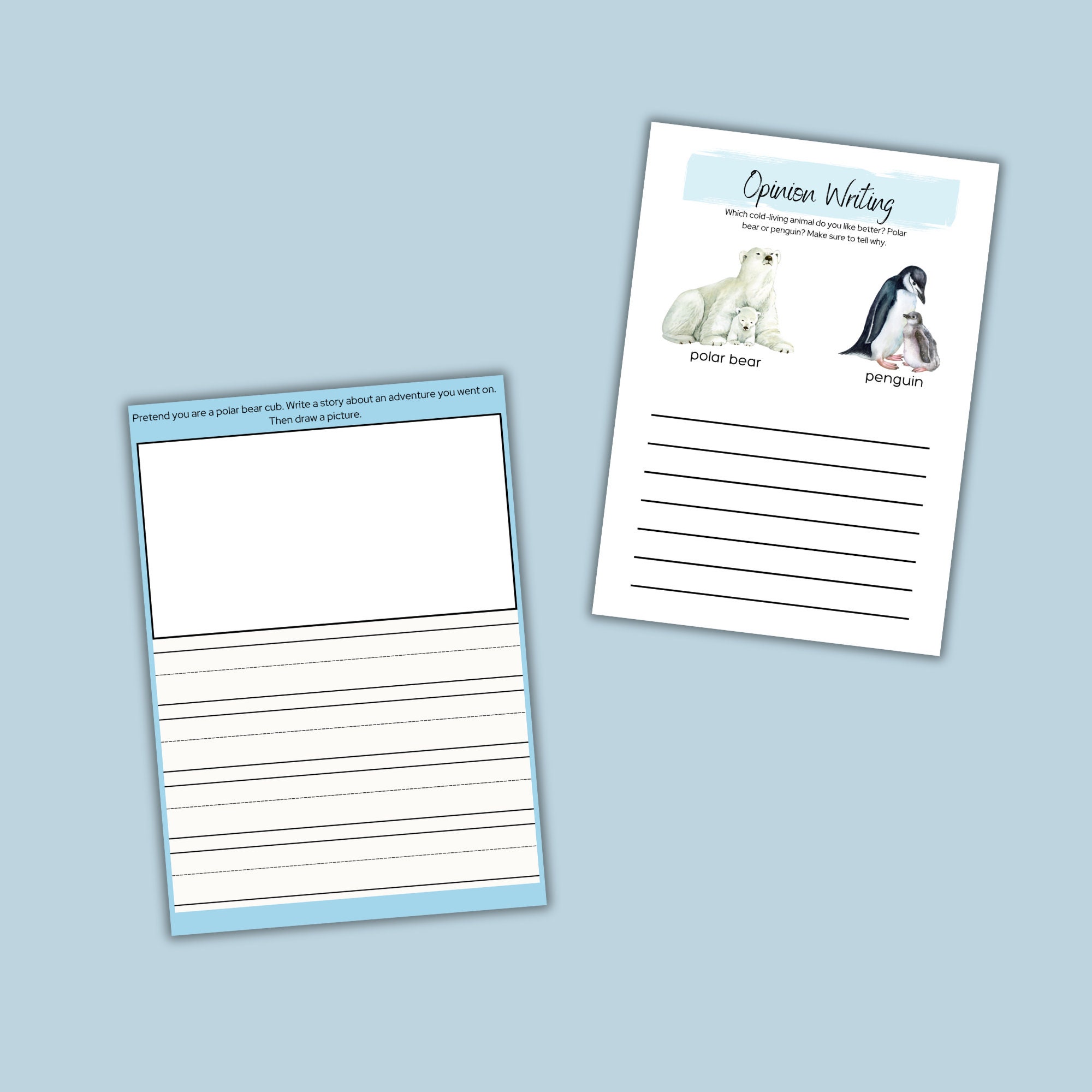 POLAR BEARS and PENGUINS Unit Study, Life Cycle, Montessori, Homeschool ...