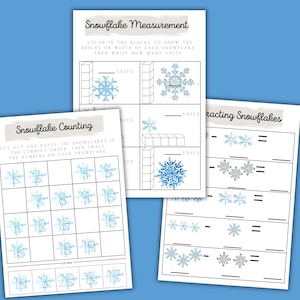 SNOWFLAKE Mini Unit Study, Christmas Printable Worksheets, Homeschool ...