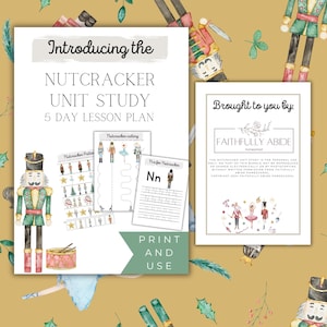 NUTCRACKER Mini Unit Study, Christmas Printable Worksheets, Homeschool ...