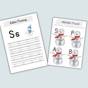 SNOWMEN Mini Unit Study, Christmas Printable Worksheets, Homeschool ...