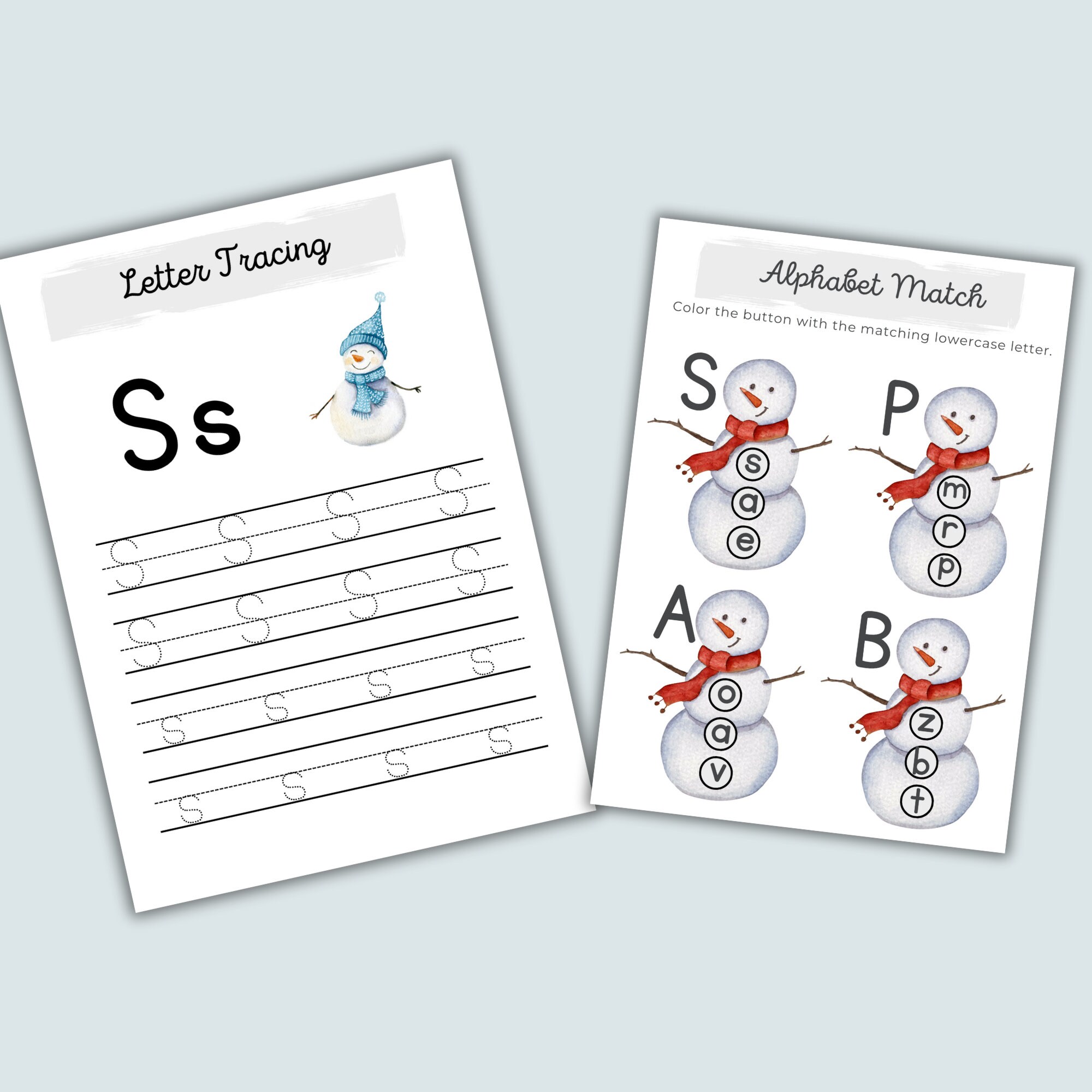 SNOWMEN Mini Unit Study, Christmas Printable Worksheets, Homeschool ...