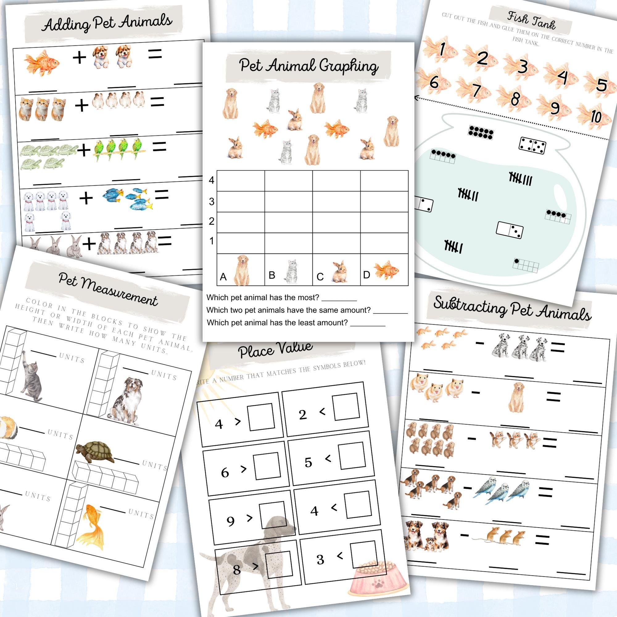 PETS Unit Study, Pre-k to 2nd Grade, Cats and Dogs, Life Cycle, Puzzle ...