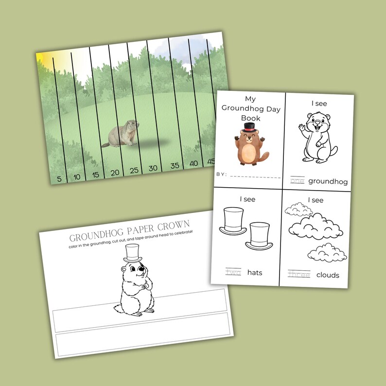 GROUNDHOG DAY Mini Unit Study, Science, Handwriting, Homeschool ...