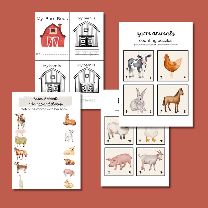 FARM Unit Study, Vocabulary, Anatomy, Montessori, Homeschool Printable ...