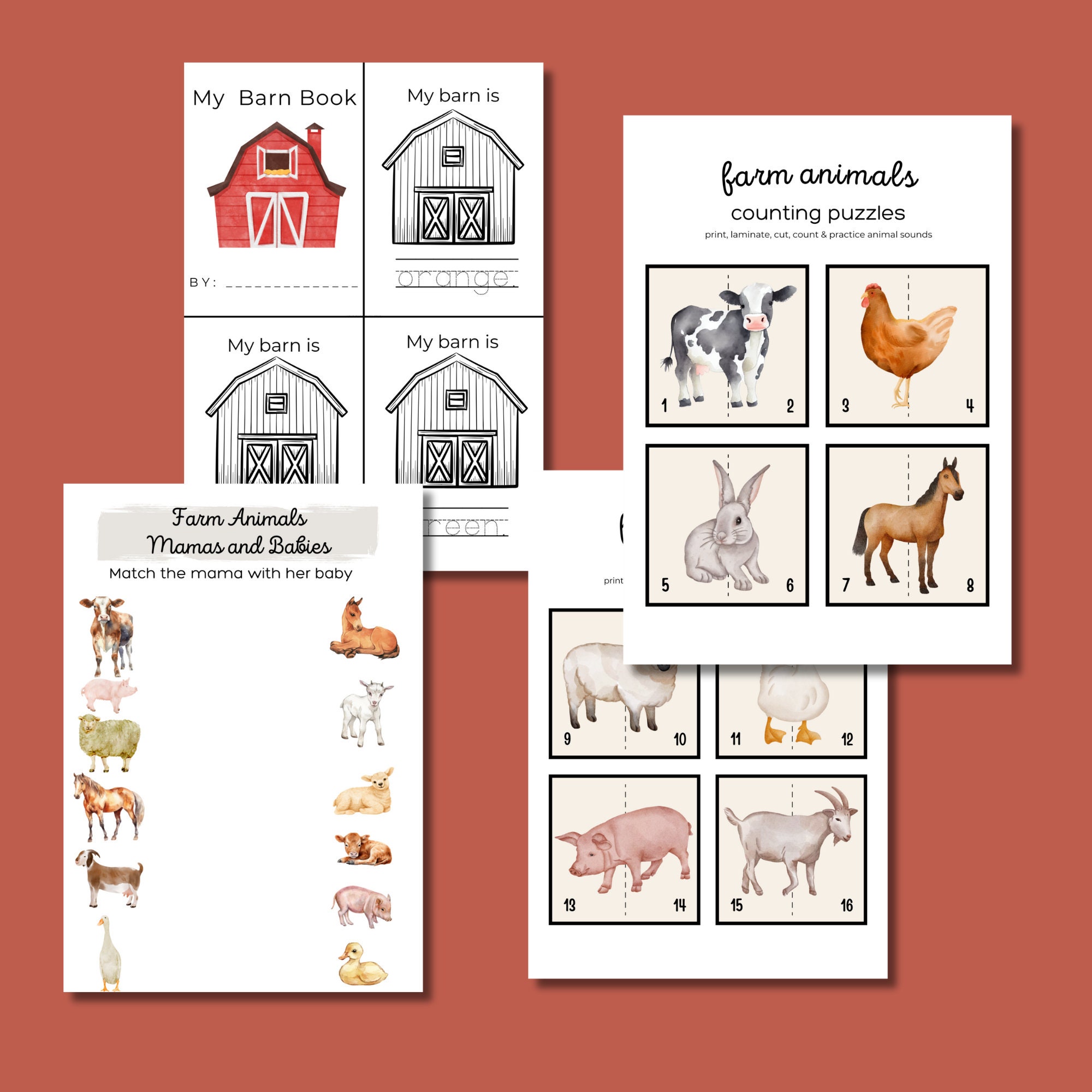 FARM Unit Study, Vocabulary, Anatomy, Montessori, Homeschool Printable ...