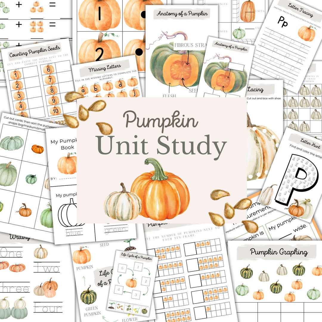 PUMPKIN Unit Study, Life Cycle, Anatomy, Nature Study, Science ...