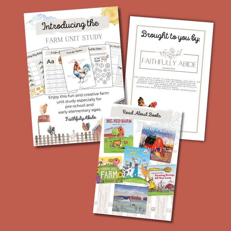 FARM Unit Study, Vocabulary, Anatomy, Montessori, Homeschool Printable ...