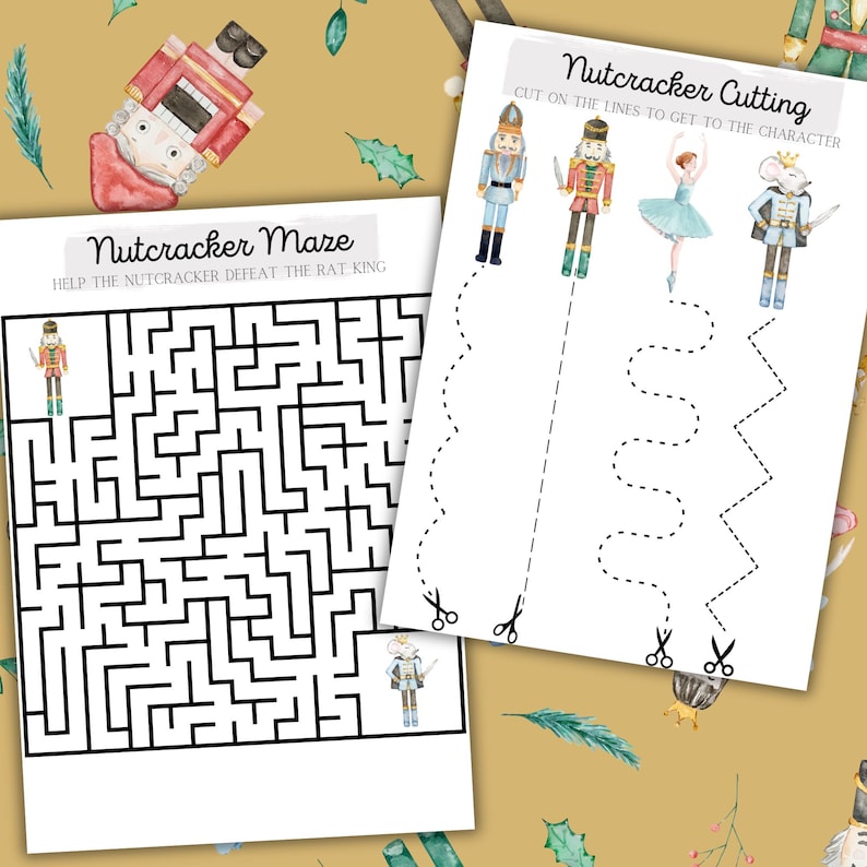 NUTCRACKER Mini Unit Study, Christmas Printable Worksheets, Homeschool ...